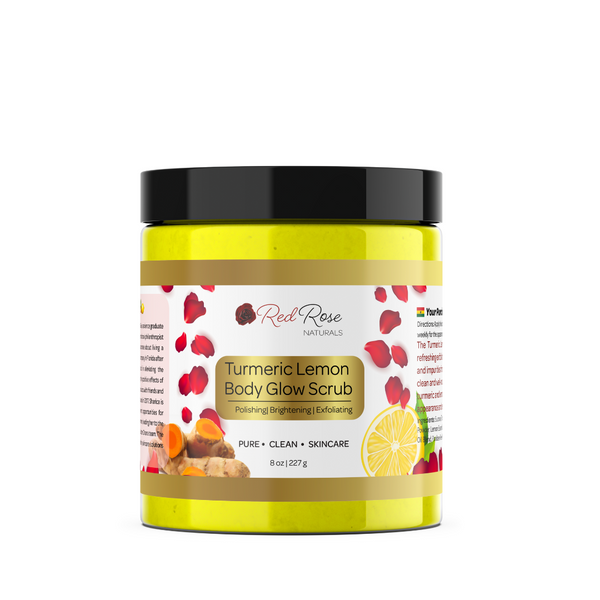 Turmeric Lemon Body Glow Scrub Red Rose Naturals