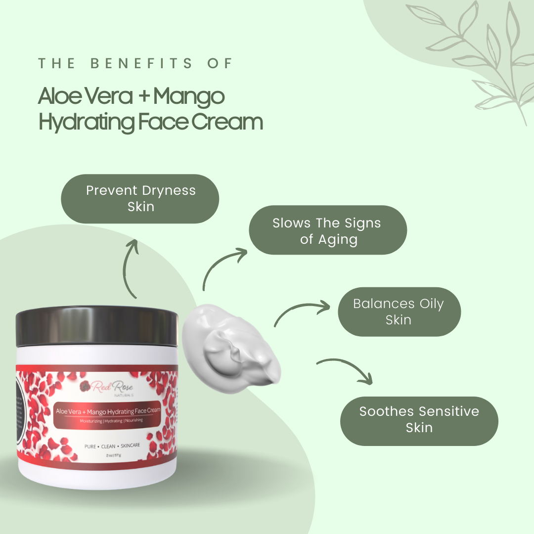 Aloe Vera + Mango Hydrating Face Cream – Red Rose Naturals