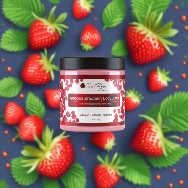 Whipped Strawberry Body Butter 4 oz. – Red Rose Naturals