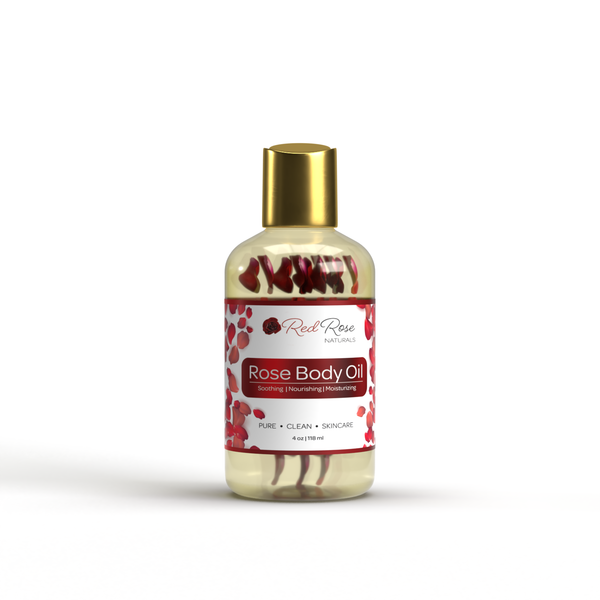 Shop Organic Rose Body Oil for Glowing & Scented Skin – Red Rose Naturals